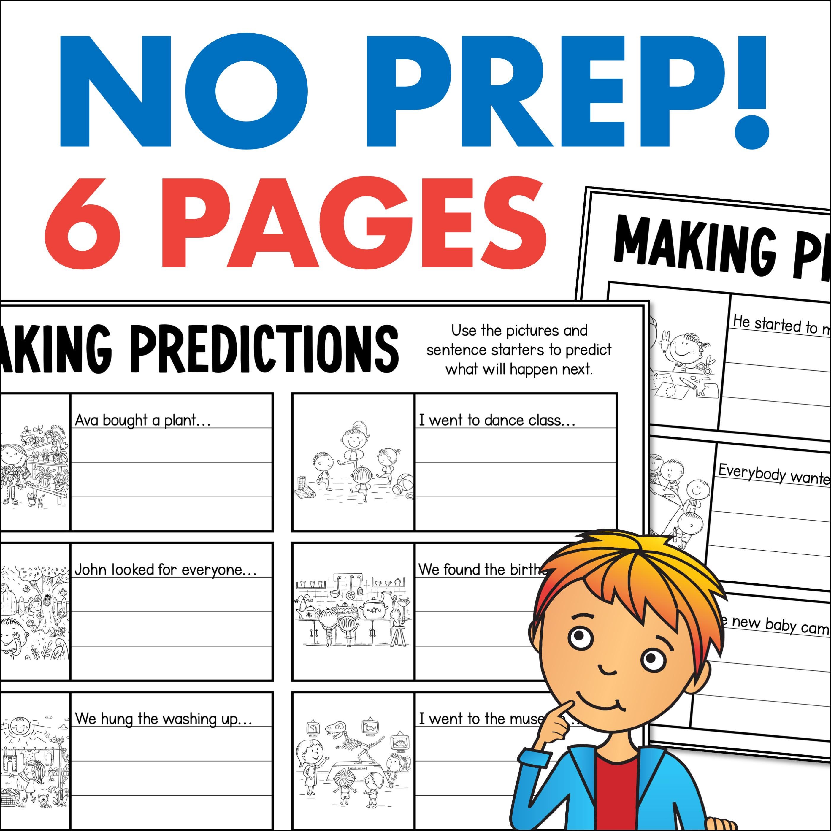 Making Predictions Worksheets With Pictures, Using Visual Texts to ...
