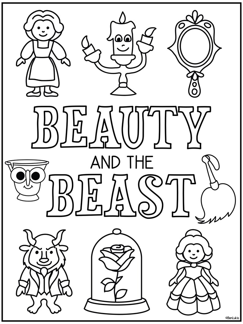 Beauty and the Beast Reading Activity, Comprehension Questions, Word ...
