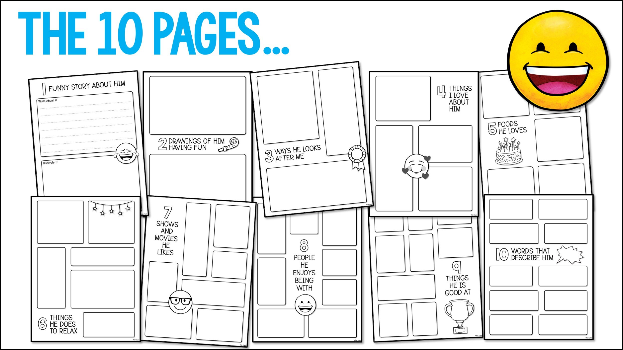 Father's Day Writing Activity for Kids, Gift for Dad, Write and Draw ...