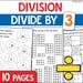 Divide by 3 Worksheets, Math Practice Pages (printable PDF) - Etsy