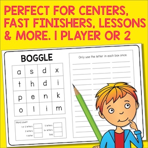 Boggle Word Game Printable Pages, Printable Word Puzzle Pages and ...