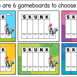 Skunk Math Game, Addition Probability and Chance Printable PDF Game to ...