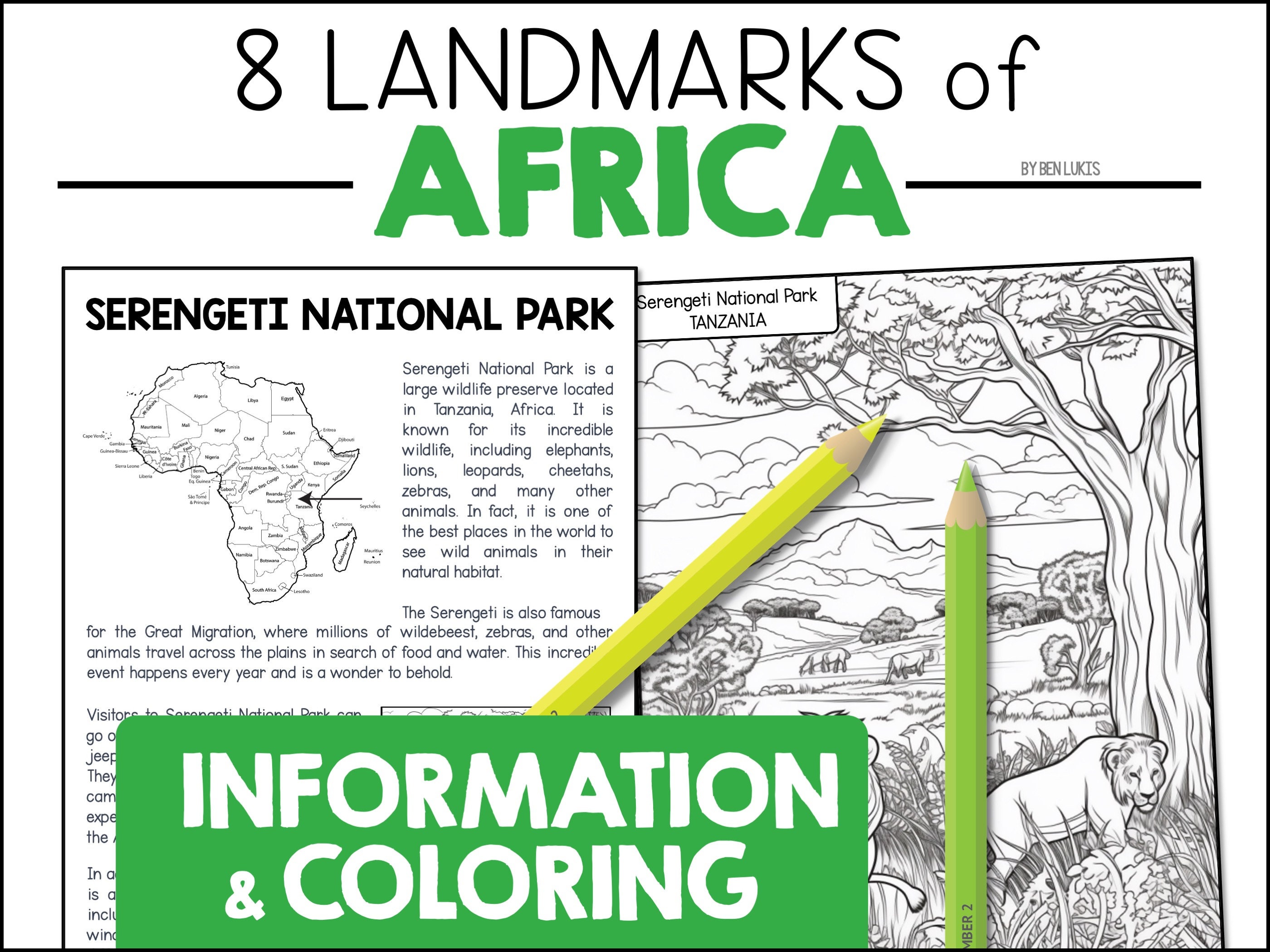 Landmarks of Africa, Geography Facts Information & Coloring Pages Nile ...