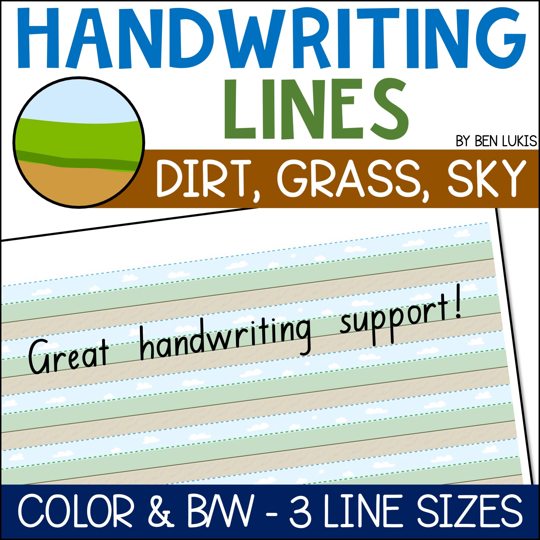 Handwriting Lined Pages, Printable Writing Lines, Lined Paper for ...