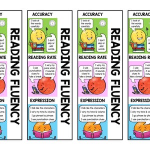 Reading Fluency Bookmarks for Kids, Printable Homeschool & Home Reading ...