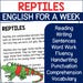 Reptile Literacy Activities for a Week About a Reptiles Information ...
