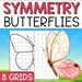 Symmetry Drawing of Butterflies, Art and Math Worksheets, Butterfly ...
