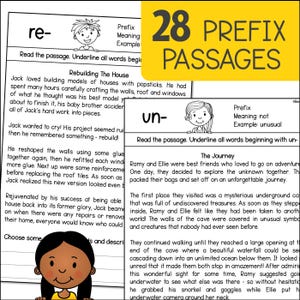 Prefix and Suffix Morphology Reading Passages for Kids Learning About ...