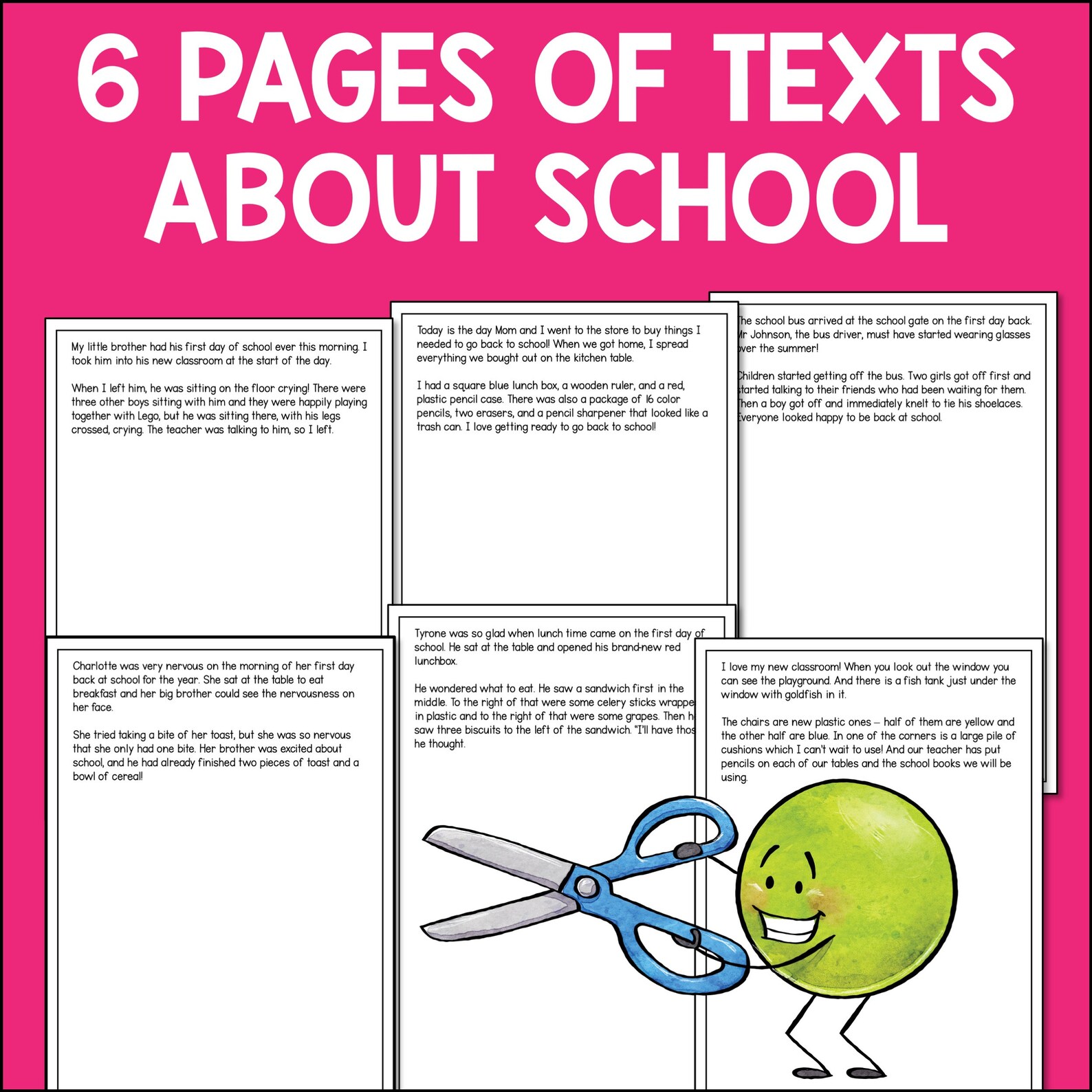 Reading Comprehension Passages About Going Back to School to Illustrate ...