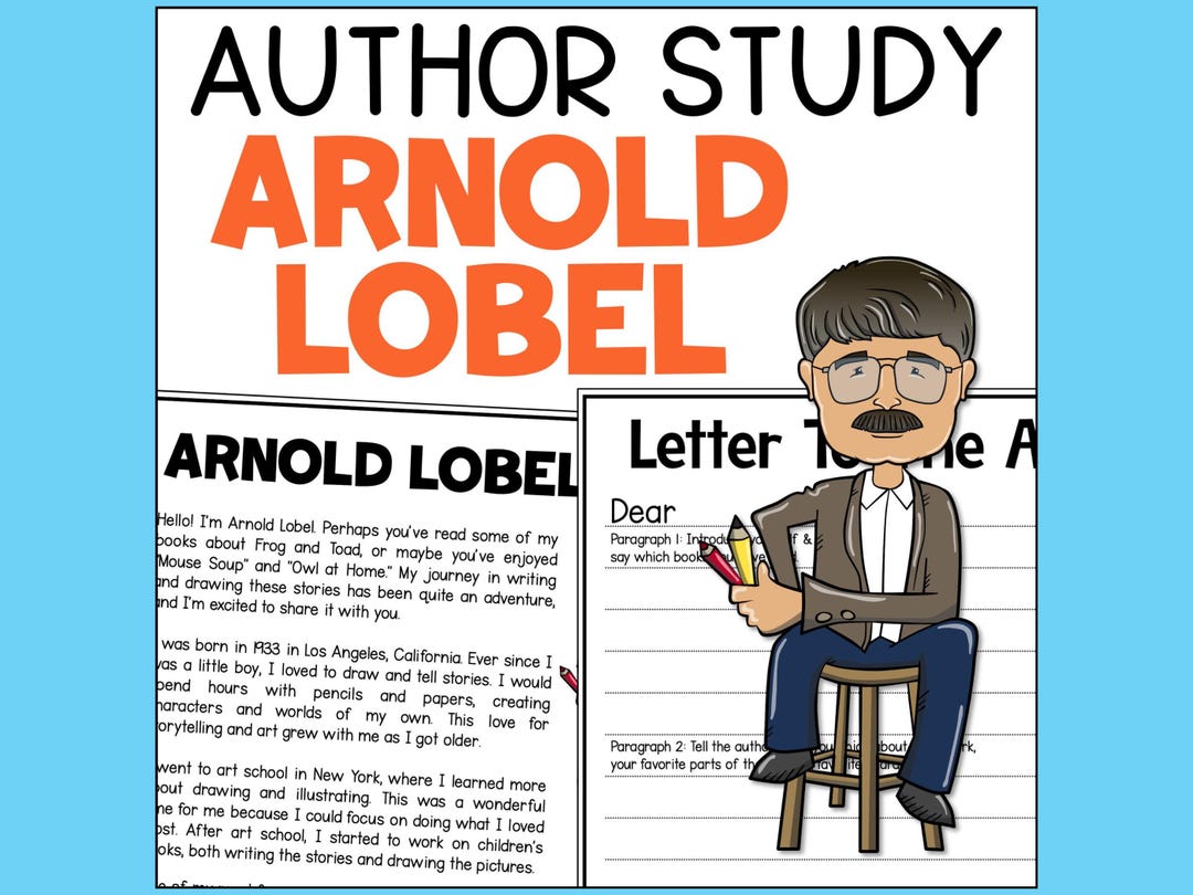 Arnold Lobel Author Study Unit, Educational Digital Print, Literature ...