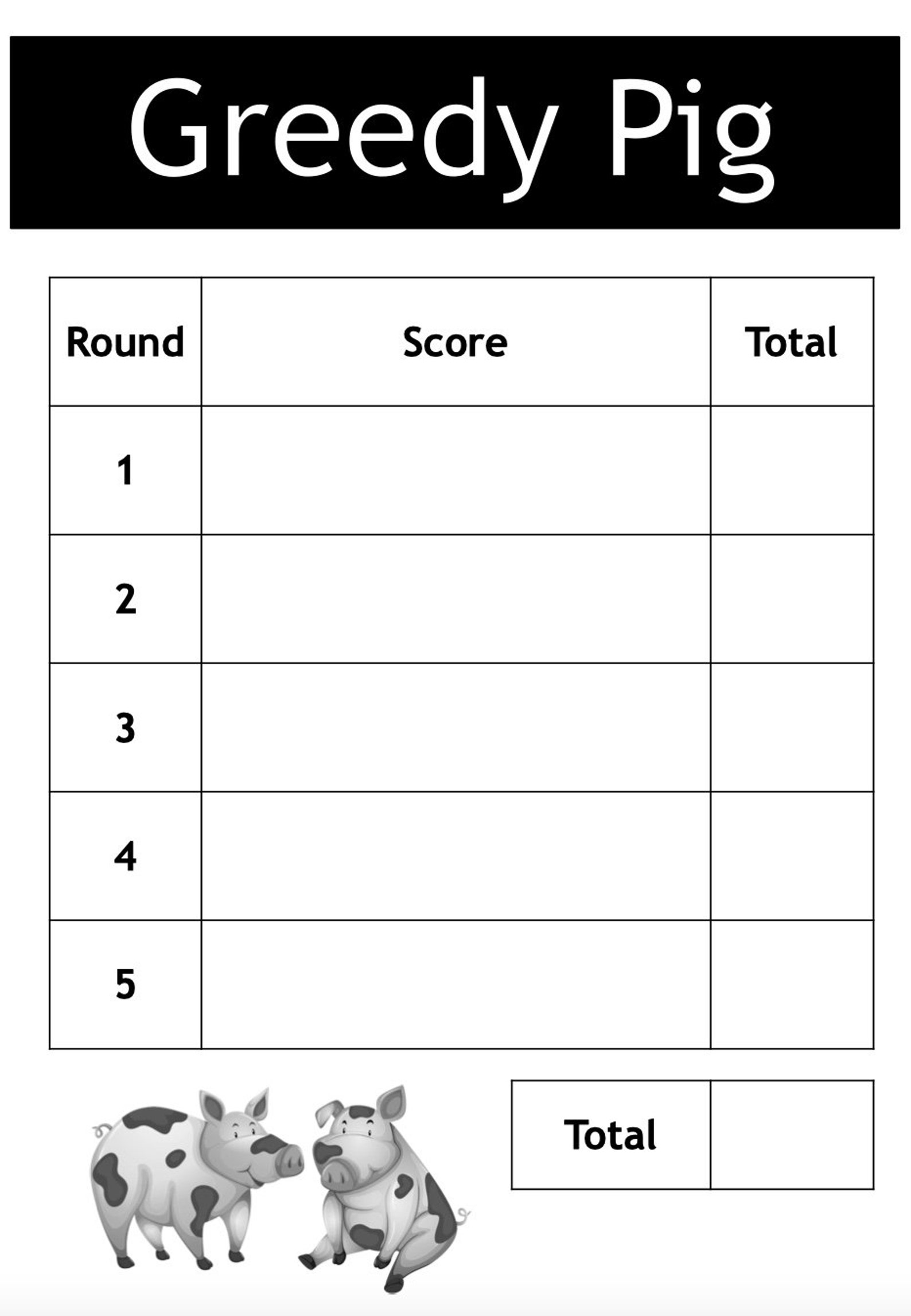 Addition and Probability Math Game Greedy Pig | Etsy