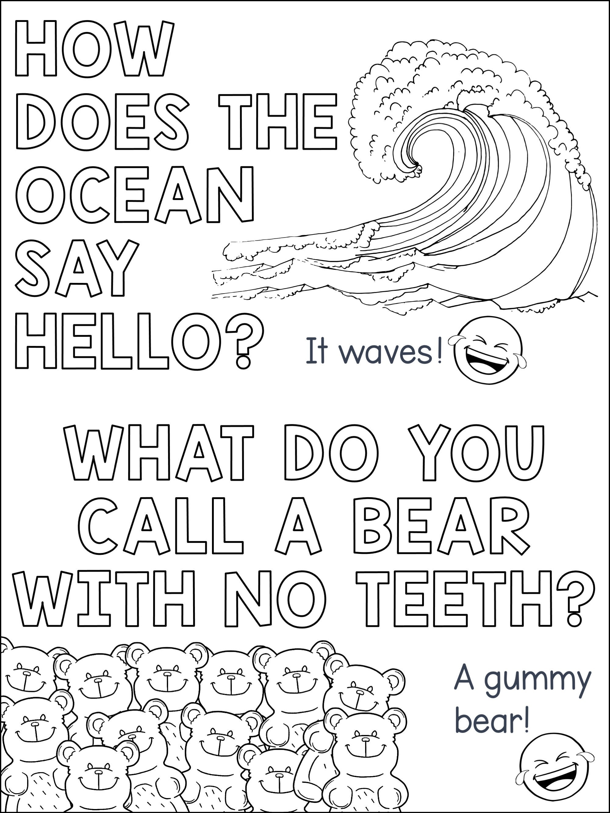 Dad Jokes Coloring Pages for Father's Day, Funny Printable Activity for ...