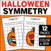 Symmetry Drawing Math Worksheets, Halloween Activities for Symmetry Art ...