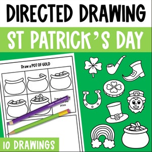 St Patrick's Day Directed Drawing Activity Sheets, Learn How to Draw a ...