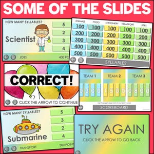 Counting Syllables Powerpoint Game, Phonological Awareness (digital ...