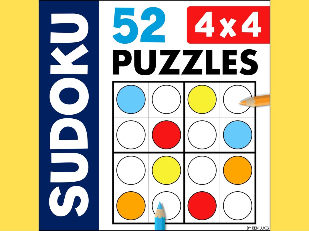Sudoku Puzzles for Kids, Easy Sudoku Puzzle Pages, Coloring Puzzles ...