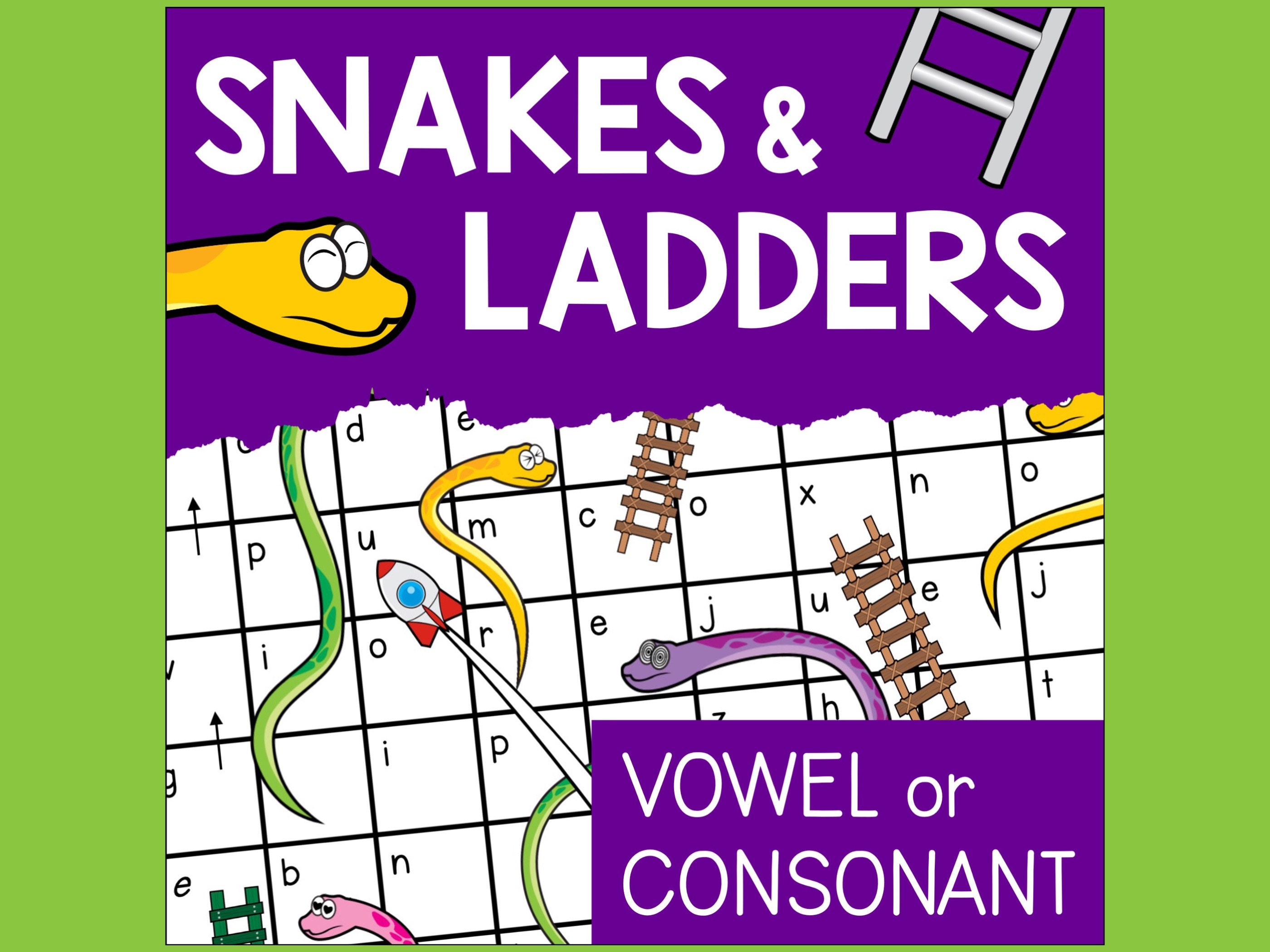 Printable Snakes and Ladders Game, Family Board Game, Educational Odd ...