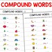 Compound Words Writing Activities and Wordsearches, Printable PDF ...