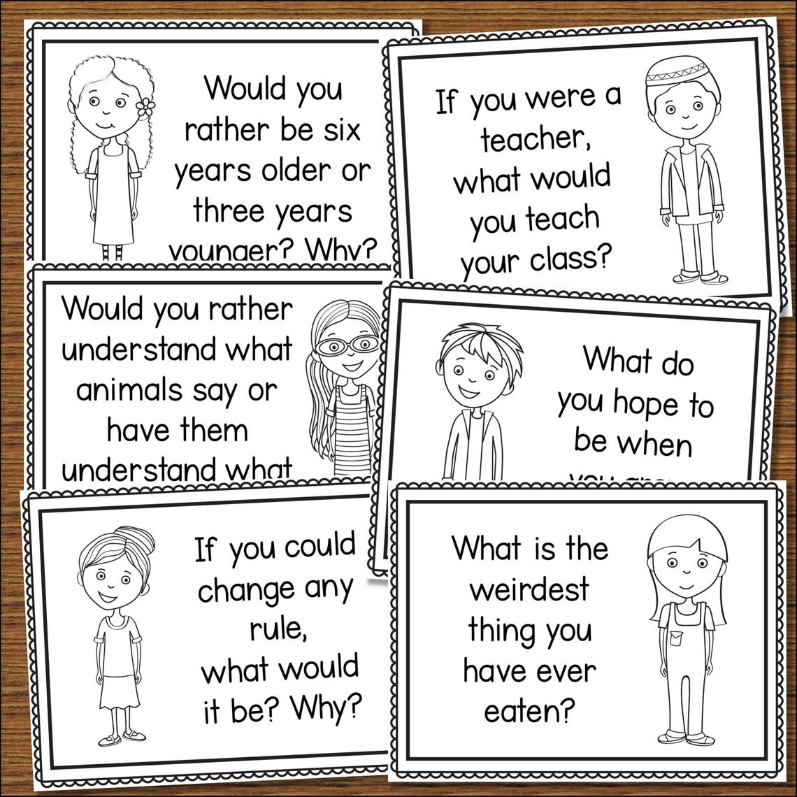 Getting to Know You Question Cards for Back to School, Questions to ...