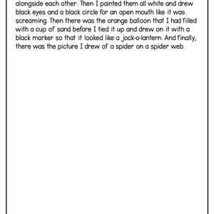 Halloween Reading Comprehension Passages to Illustrate, Read and ...