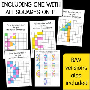 Symmetry Art and Math Worksheets, 10 Patterns to Copy and Draw ...