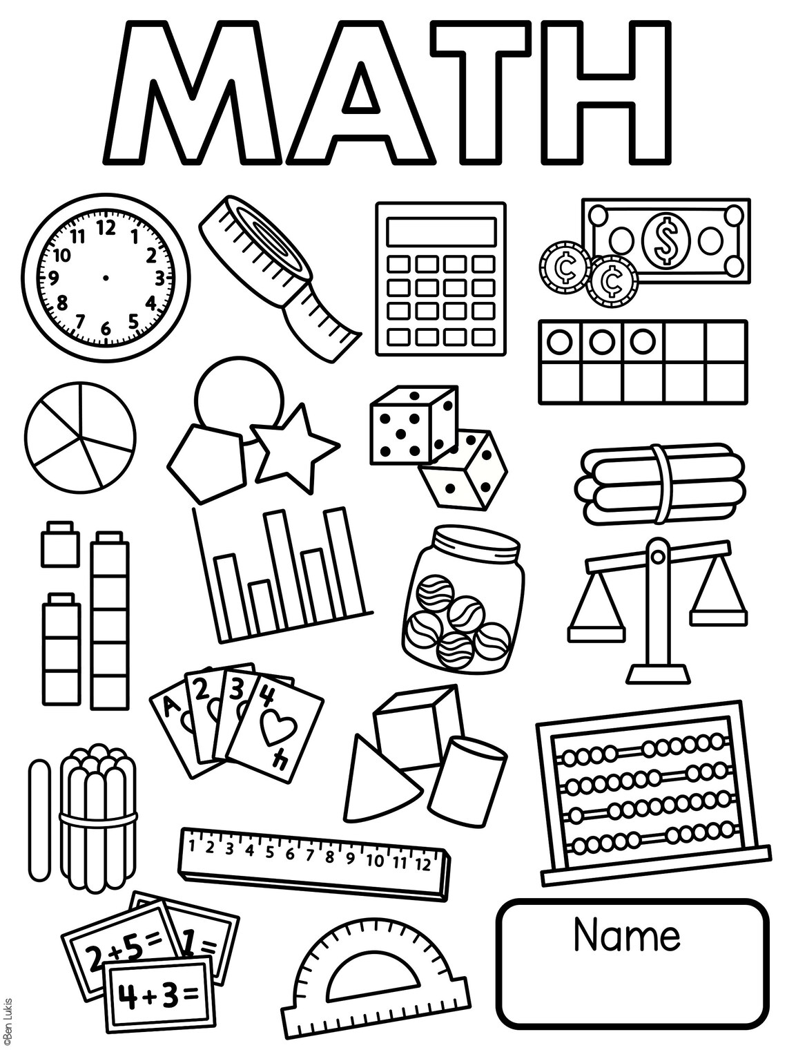 Editable Book Covers for School, Printable Subject Book Covers to Color ...