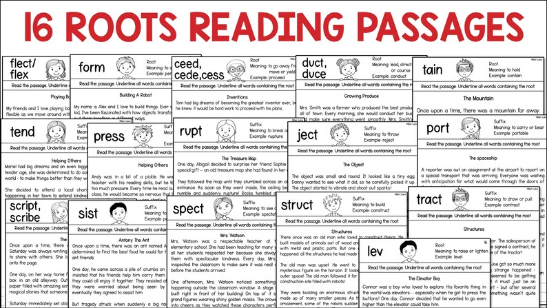 Prefix and Suffix Morphology Reading Passages for Kids - Etsy