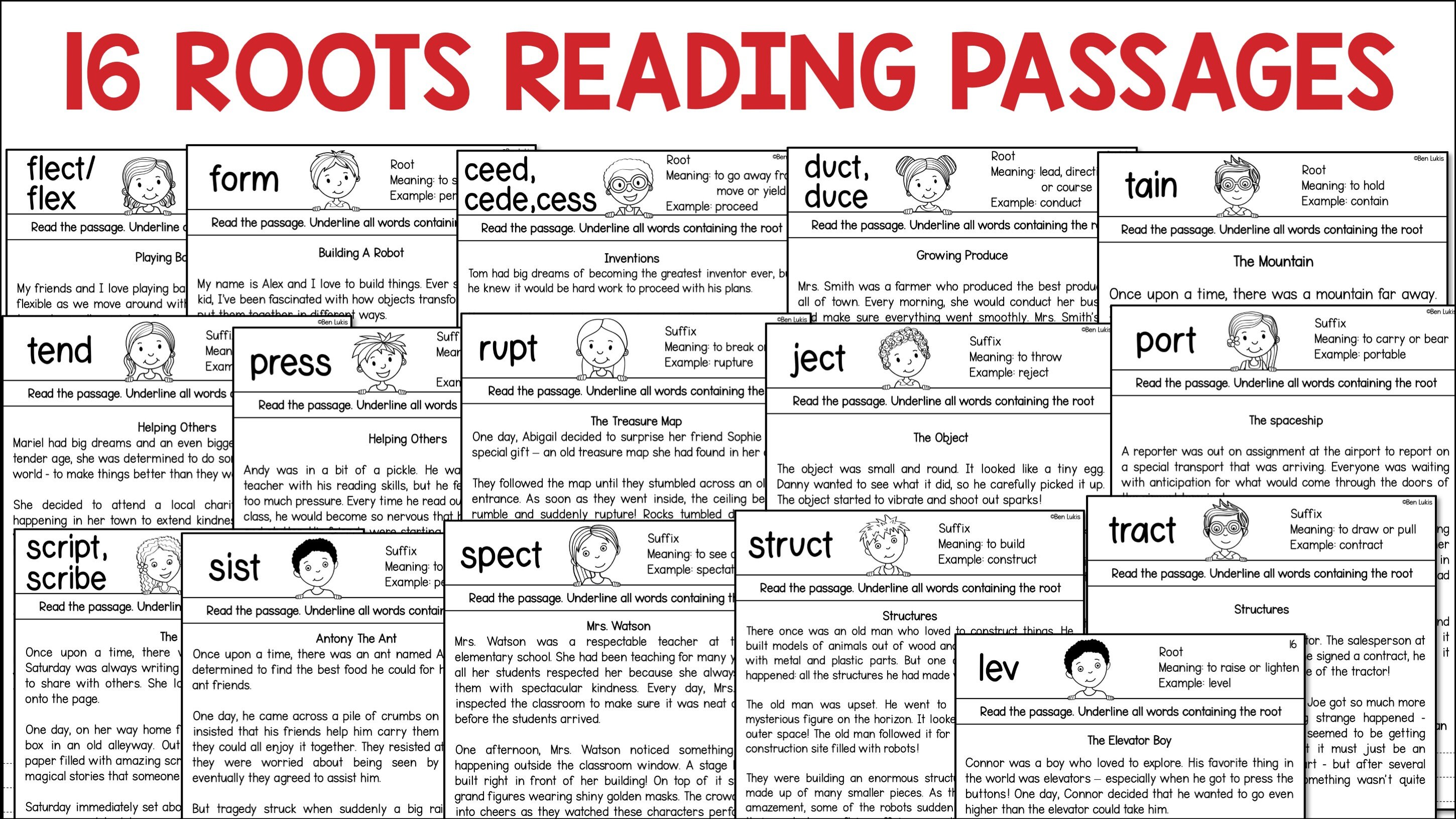 Prefix and Suffix Morphology Reading Passages for Kids - Etsy