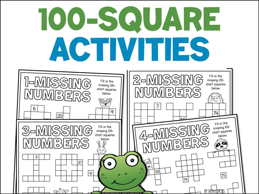 Place Value Worksheets With 100 Chart Number Activities & 100 Square ...