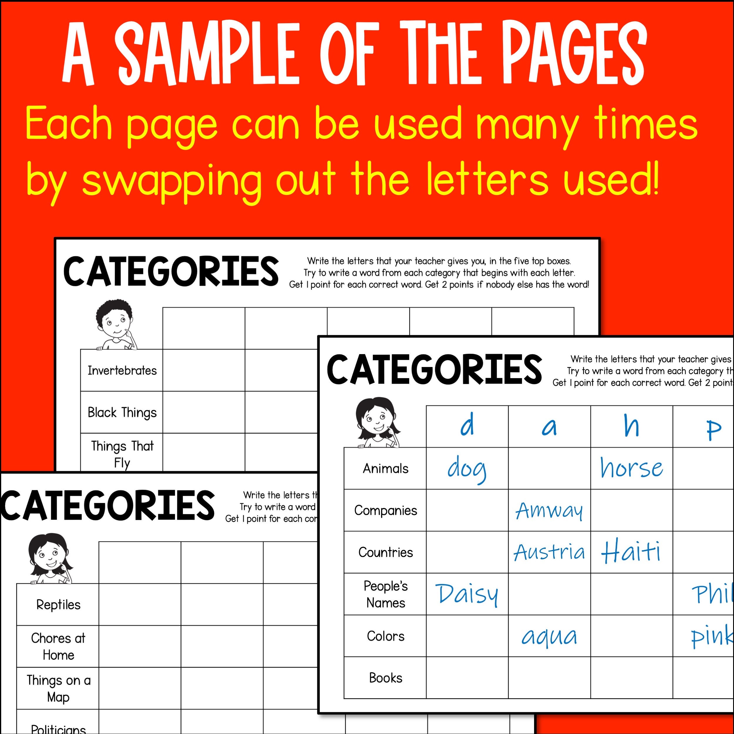 Vocabulary Word Activity for Word Fun and Literacy, Vocabulary Game of ...