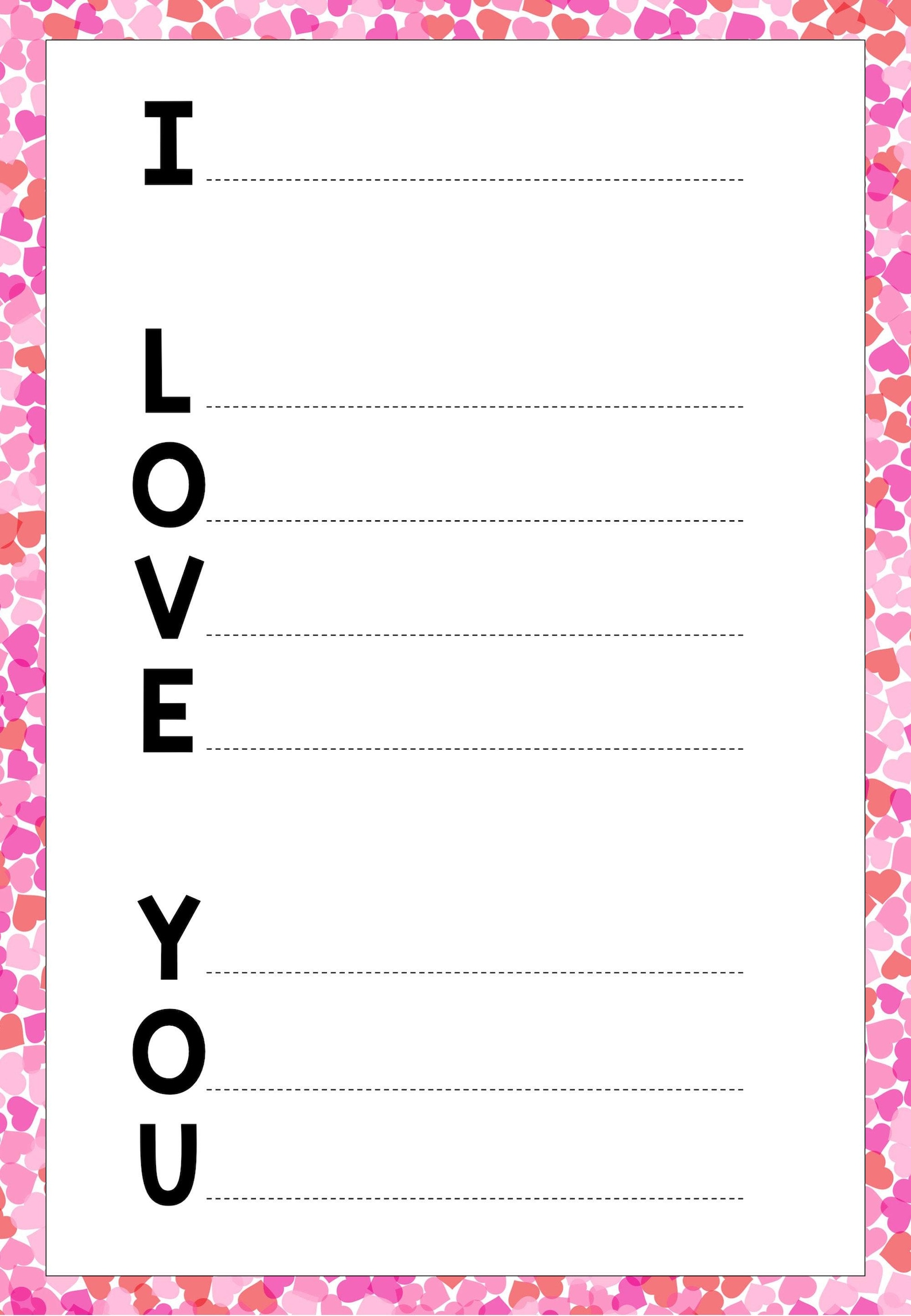 Valentines Day Acrostic Poetry Writing Templates, Valentines Day Poem ...