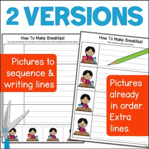 How to Make Breakfast Procedural Writing, Sequencing & Sentence Writing ...