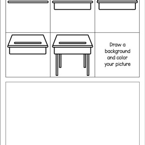 Back to School Directed Drawing Worksheets With Step by Step Drawing ...