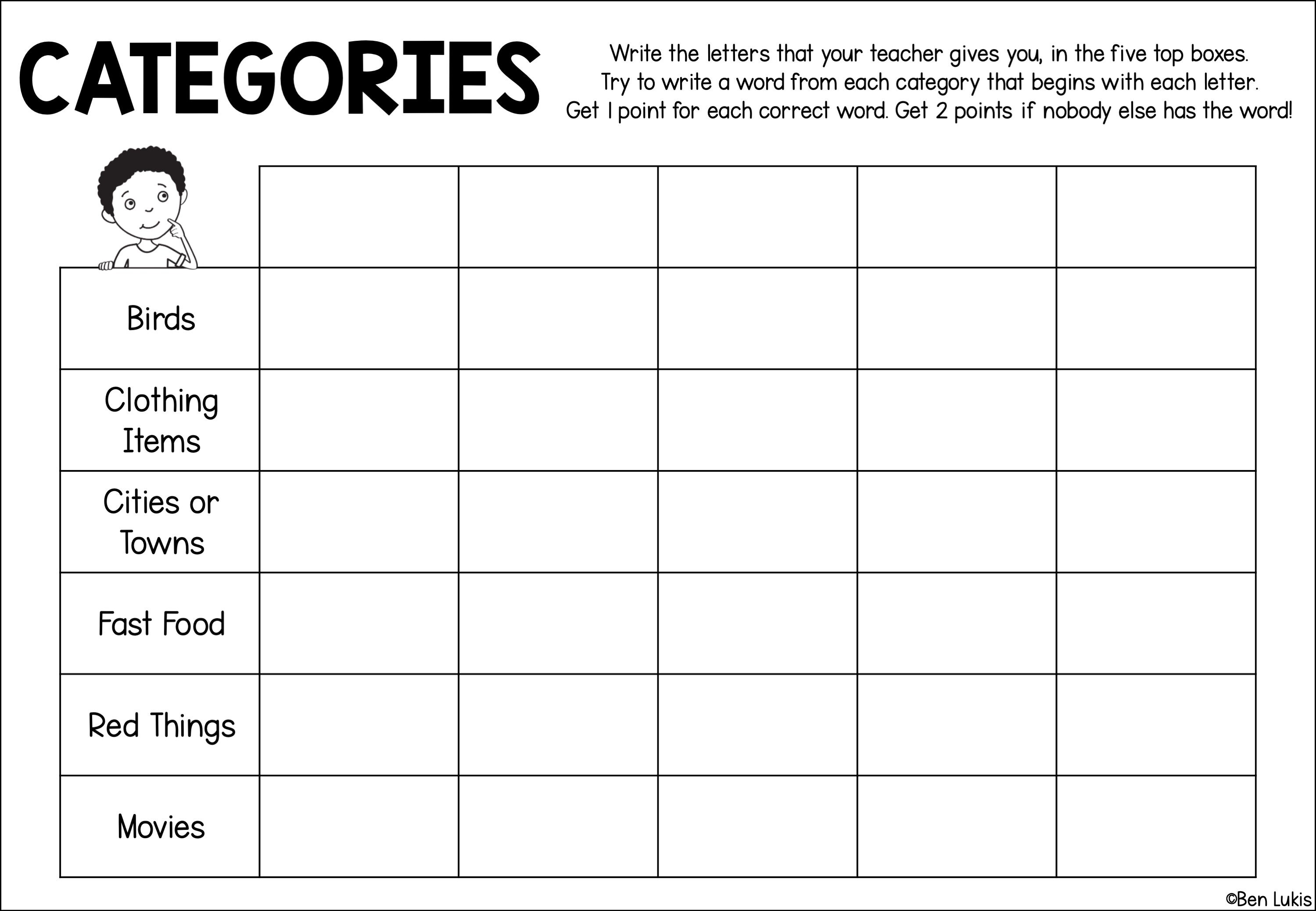 Vocabulary Word Activity for Word Fun and Literacy, Vocabulary Game of ...