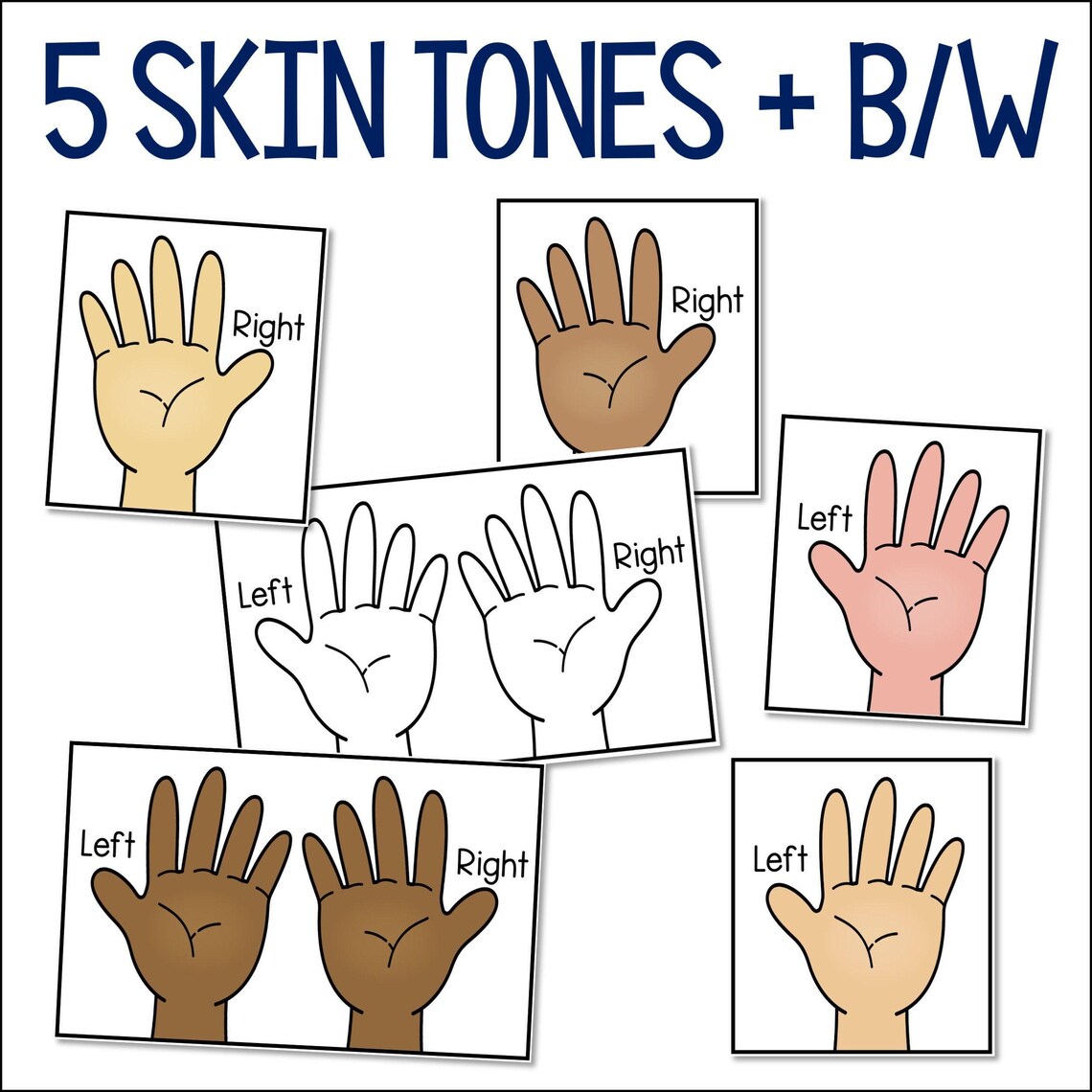 Left and Right Hand Direction Visuals, Desk Visuals & Classroom Wall ...