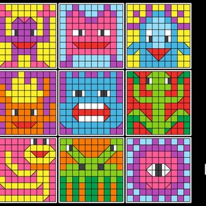 Place Value Math Worksheets of Monster Mystery Pictures, Place Value ...