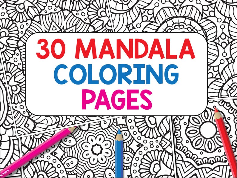 Printable Mandala Coloring Pages for Adults and Kids, Relaxing Coloring ...