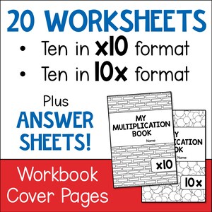 Multiplication Practice Worksheets for 10 Times Table, Printable ...