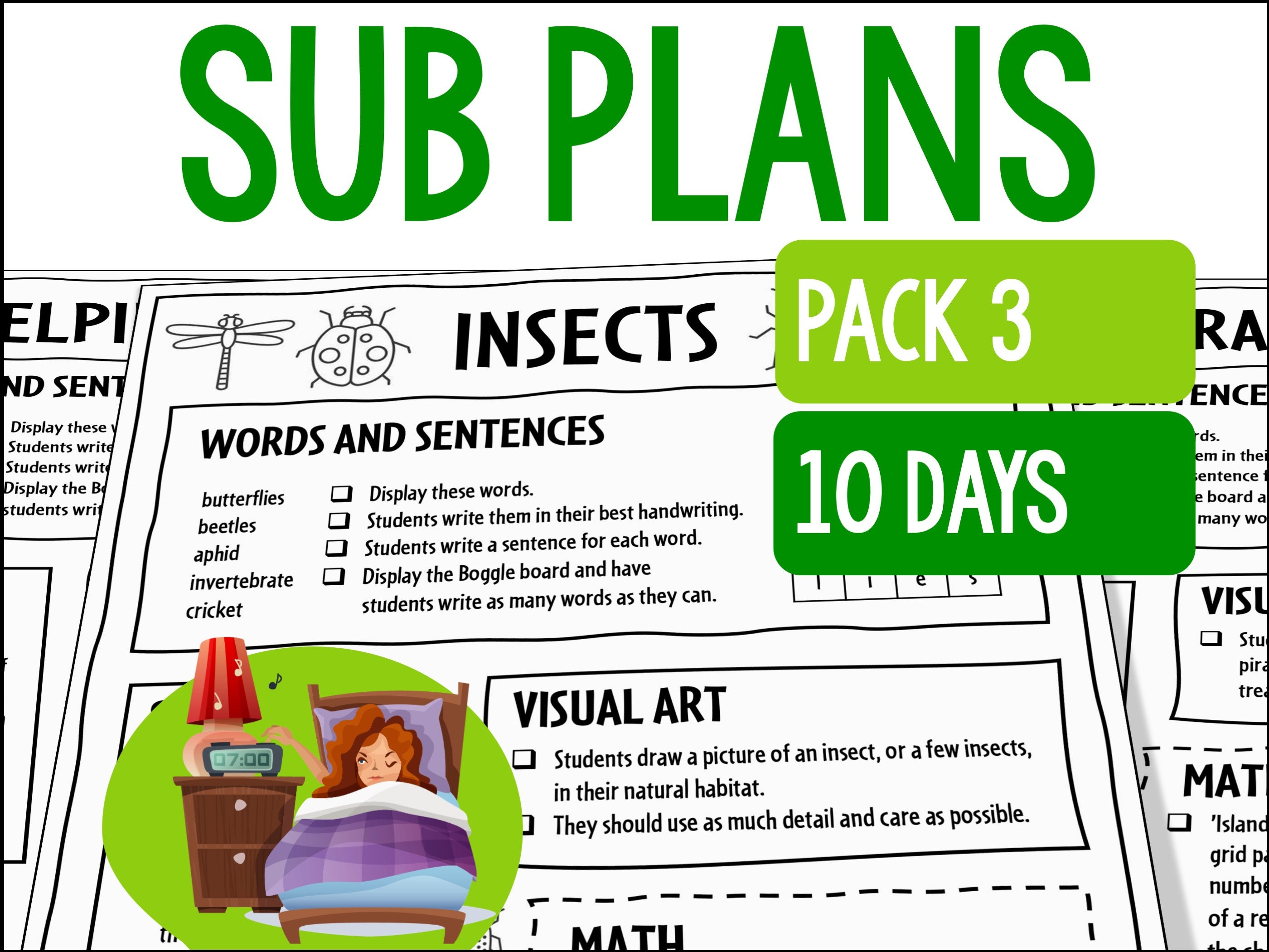 Substitute Teacher Lesson Plans, Emergency Sub Plans, Printable Notes ...