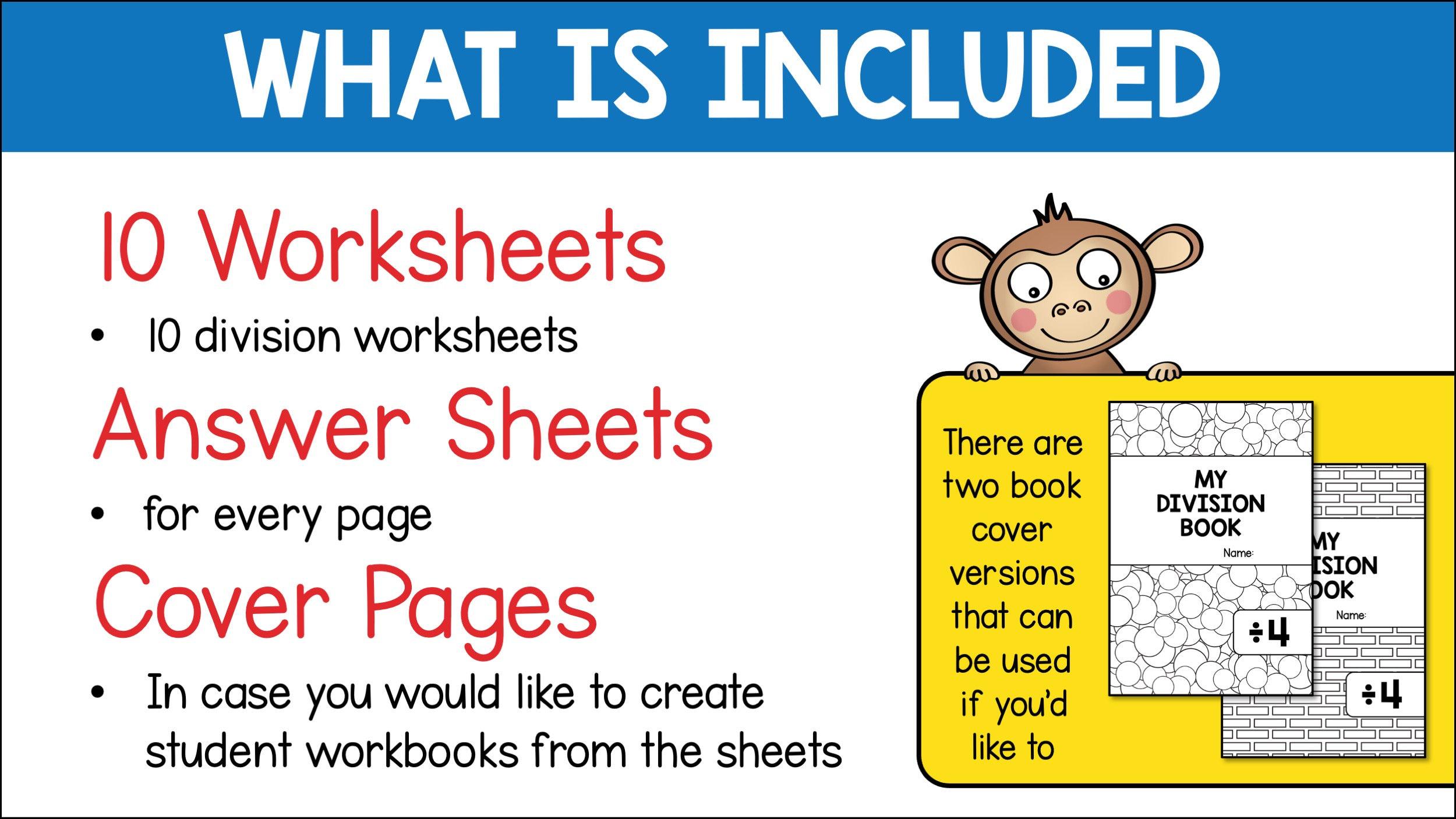 Division Worksheets, Divide by 4 Practice, Homeschool Math Activity ...