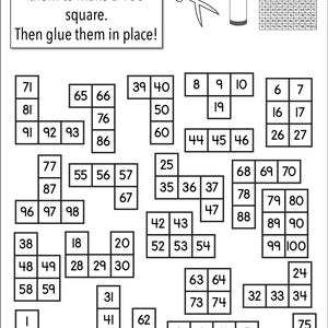Place Value to 100 Jigsaws, 100 Chart Jigsaw Activity, Printable PDF ...