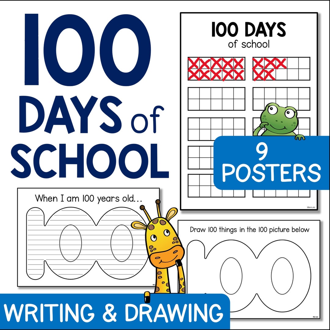 100 Days of School Posters 100th Day of School Math - Etsy