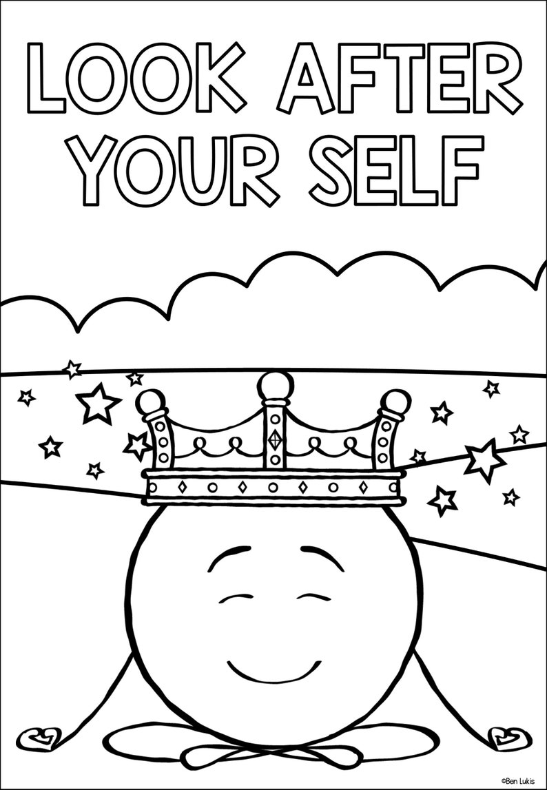 World Mental Health Day Coloring Pages Printable Sheets to - Etsy