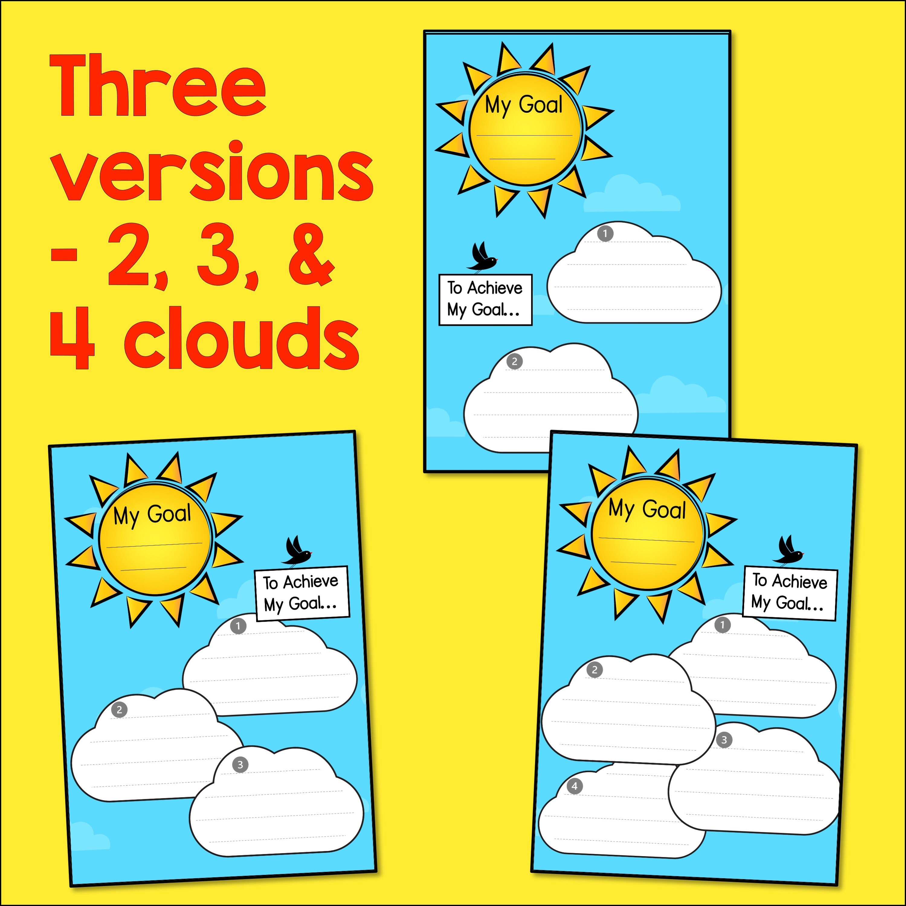 Goal Setting for Kids, Student Learning Goal Sheets and Posters, Growth ...