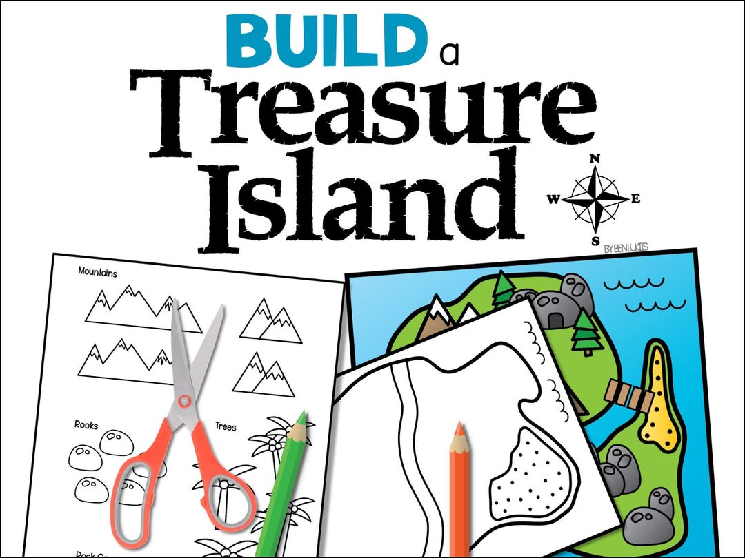 Treasure Island Craft, Pirate Map Activity, Geography Resource ...