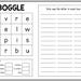 Boggle Word Game Printable Pages, Printable Word Puzzle Pages and ...