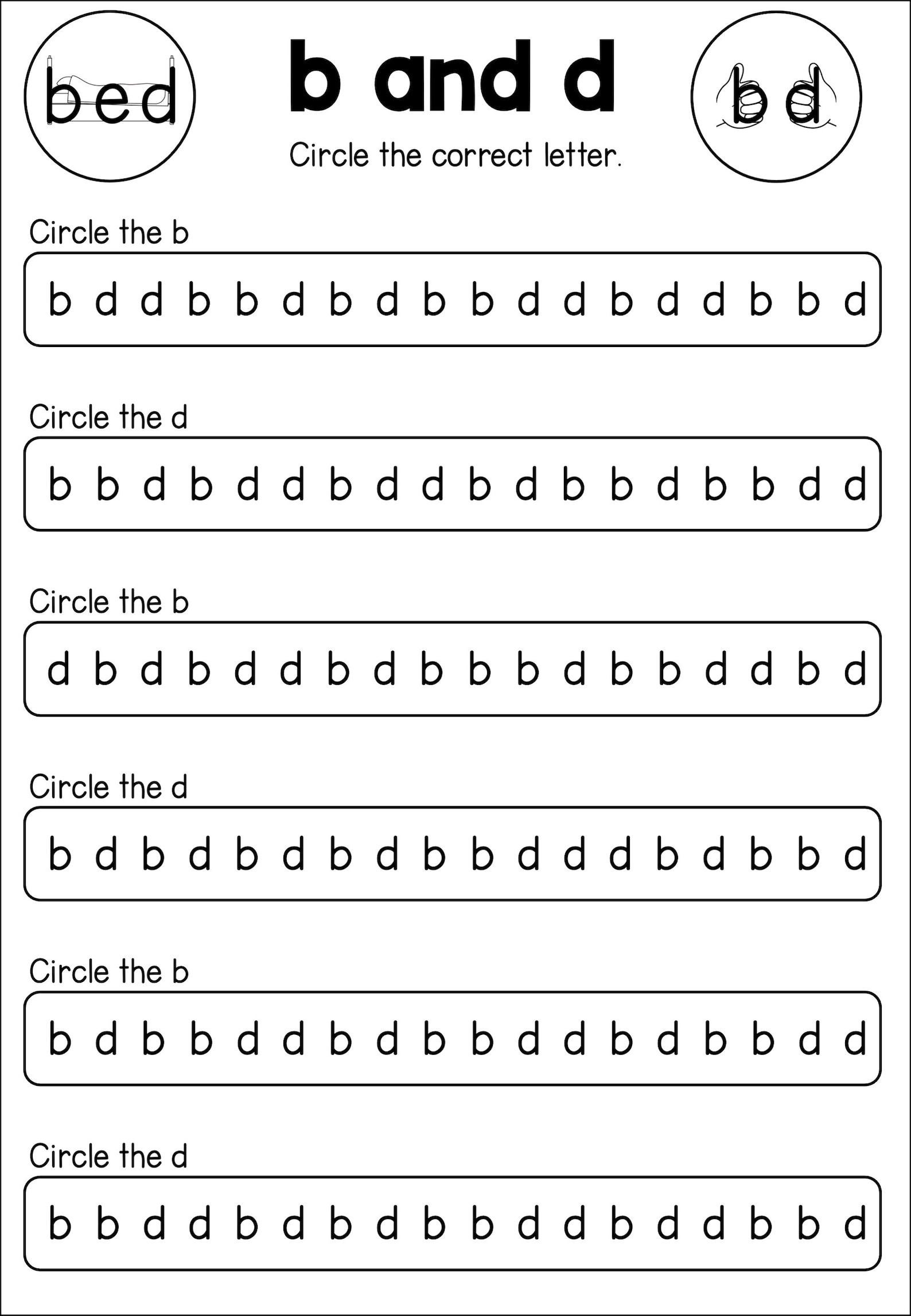 B D Letter Reversals Handwriting Practice Visuals, Posters & Worksheets ...