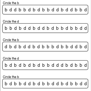 B D Letter Reversals Handwriting Practice Visuals, Posters & Worksheets ...