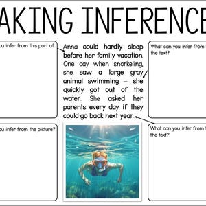 Making Inferences Practice Worksheets for Building Reading ...
