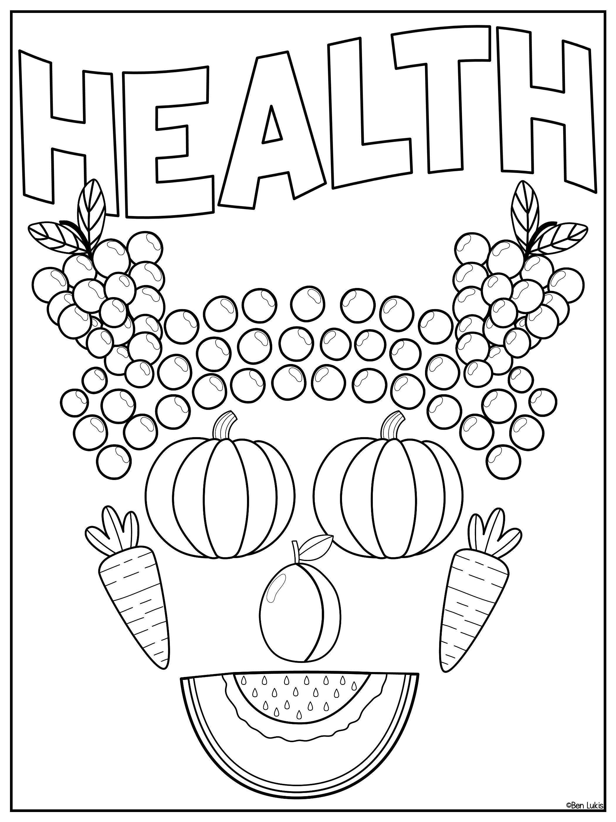 Kids Fruit and Vegetable Coloring Pages, Printable PDF, Educational ...